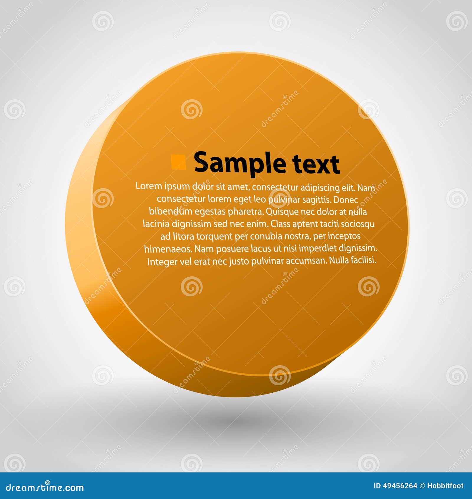 Yellow Three Dimensions Sircle. Stock Vector - Illustration of ...