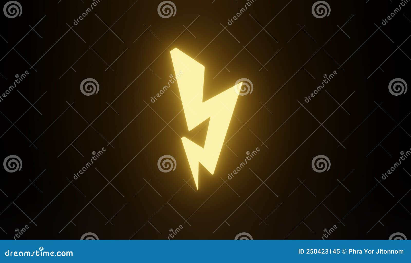 A Yellow Thunder and Bolt Lighting Flash Icons Set Isolate on Black ...