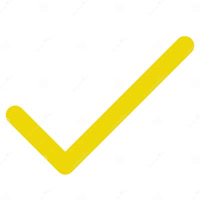 Yellow Tick Icon for Web or App Ui Design Stock Vector - Illustration ...