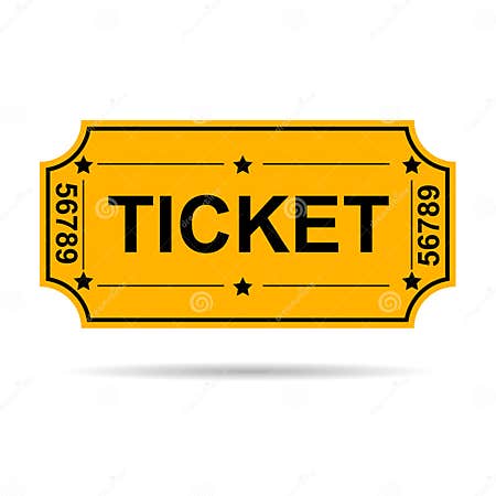 Yellow ticket stock vector. Illustration of access, coupon - 13591418