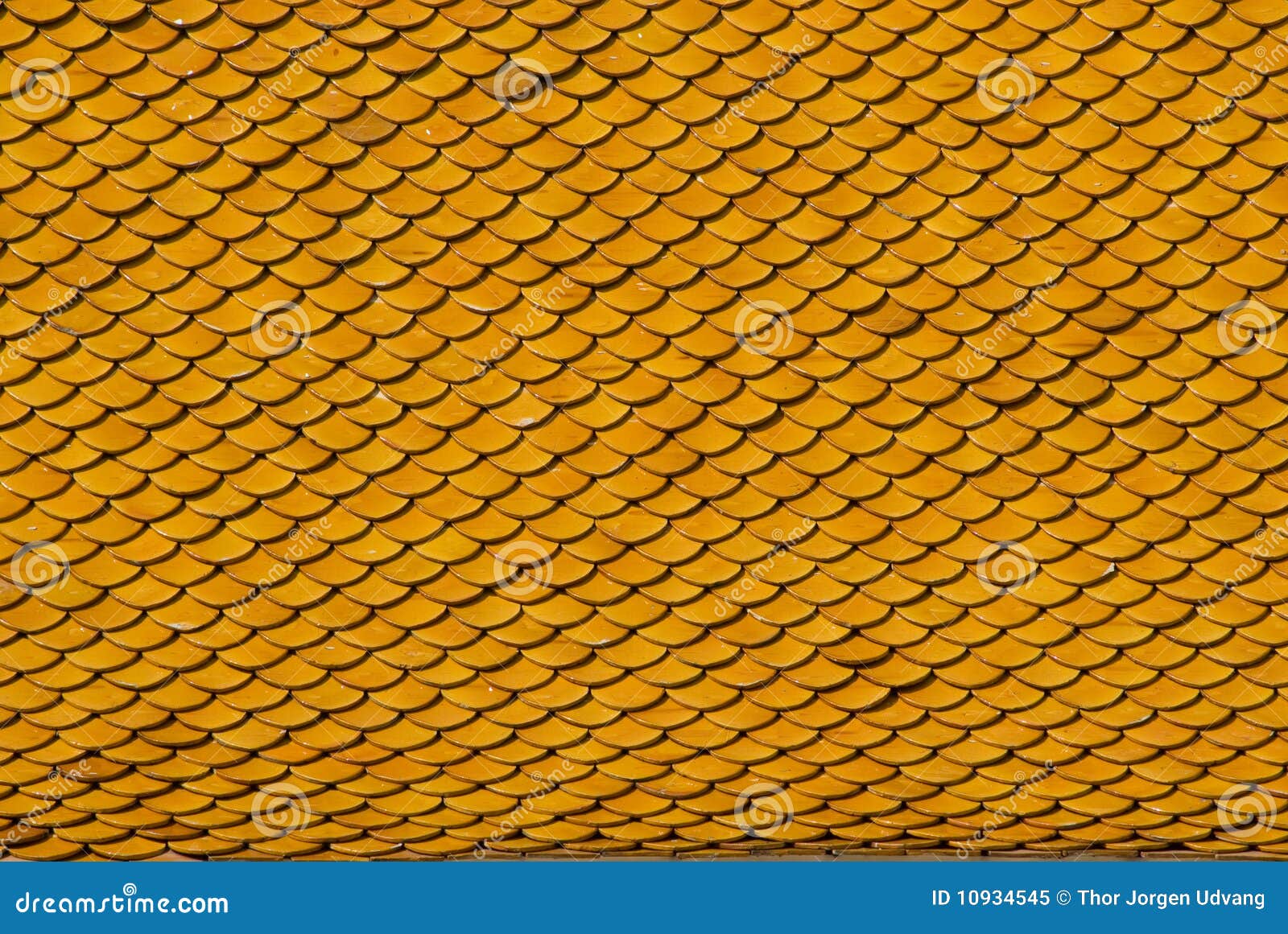 Yellow, tiled roof stock image. Image of culture, thailand - 10934545