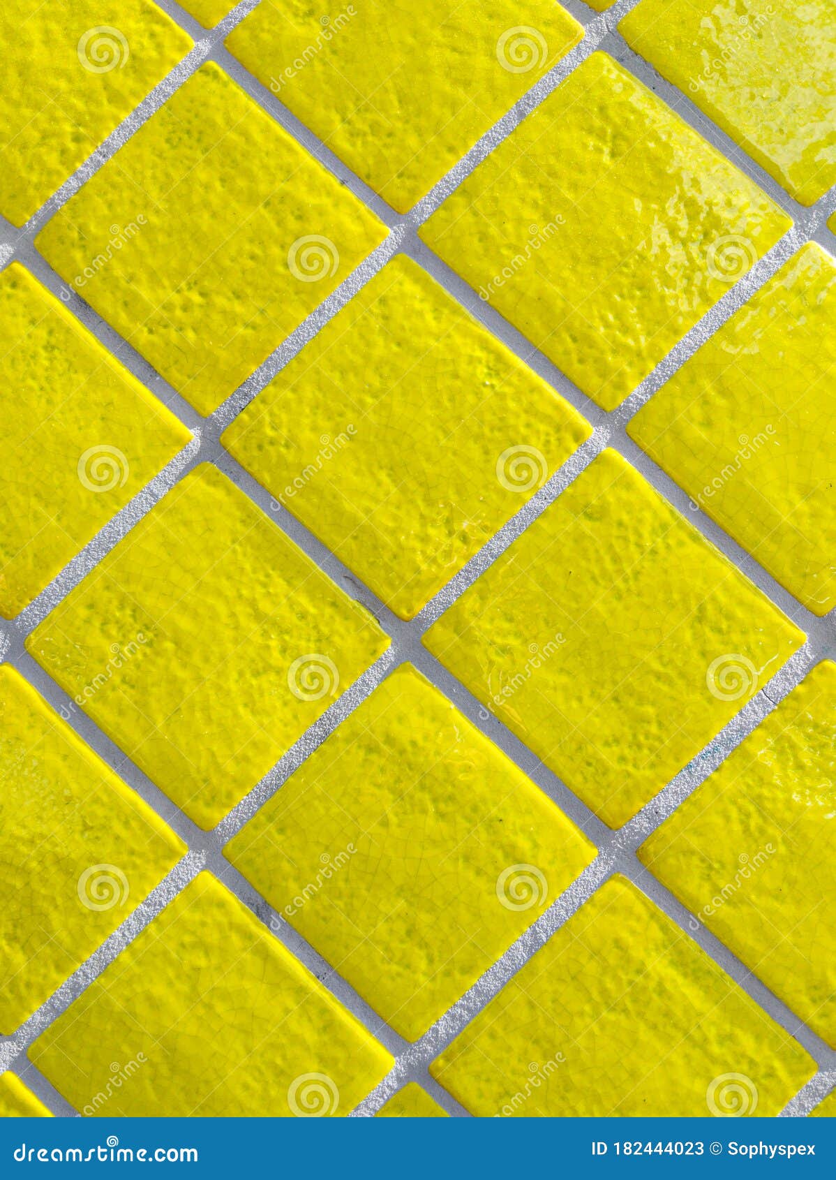 Yellow Tiled Wall Pattern with Textured Glazed Surface Stock Image ...