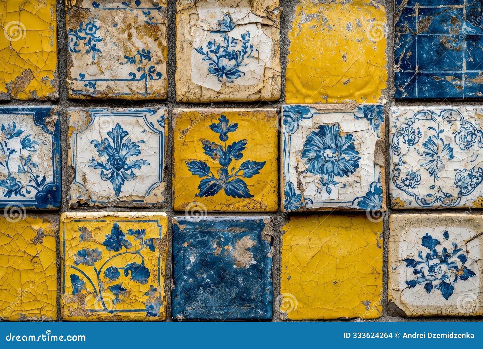 Yellow Tiles Background Flooring in Pastel Hues. Stock Illustration ...