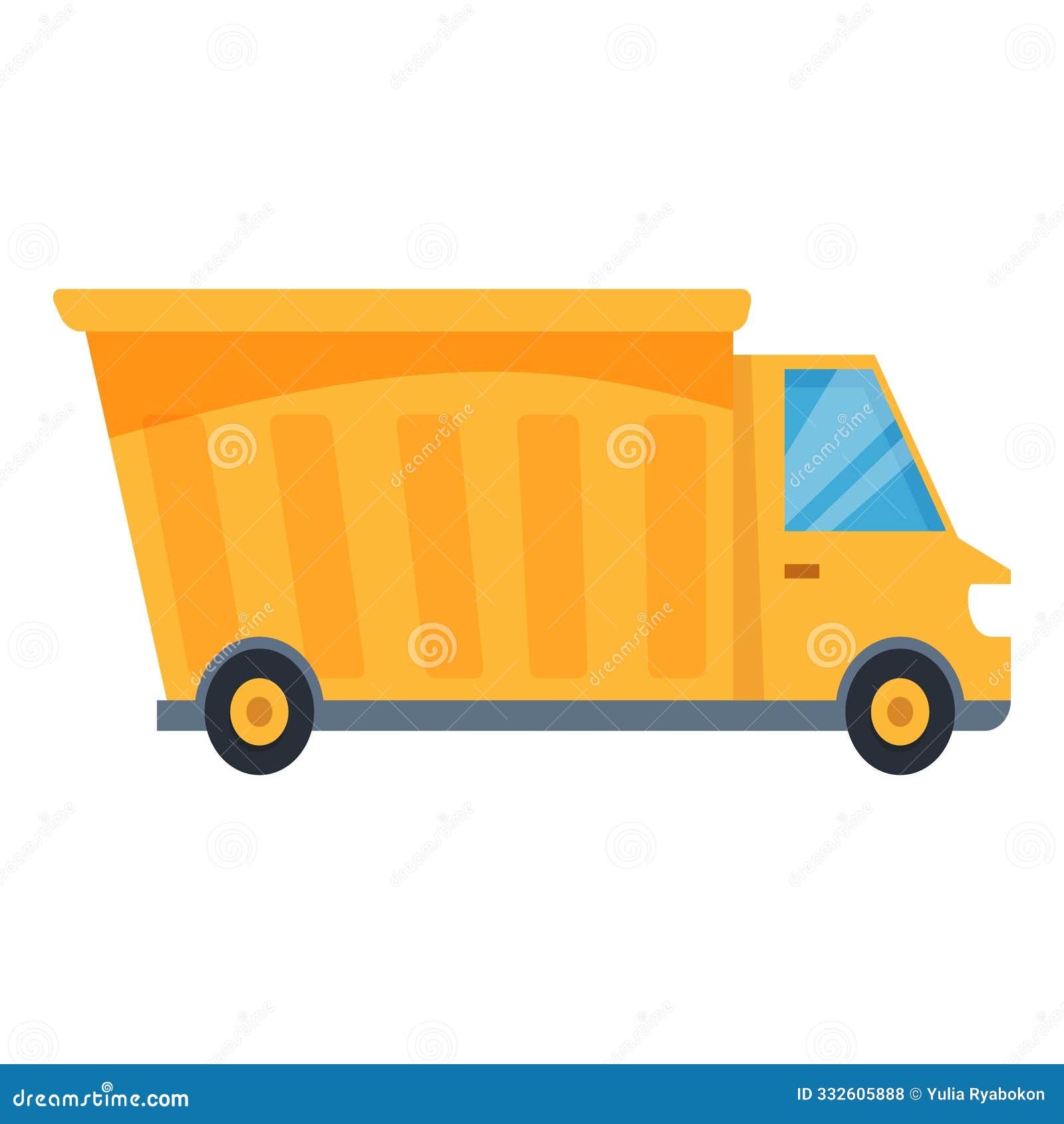 Yellow Tipper Truck Transporting Building Materials for Construction ...