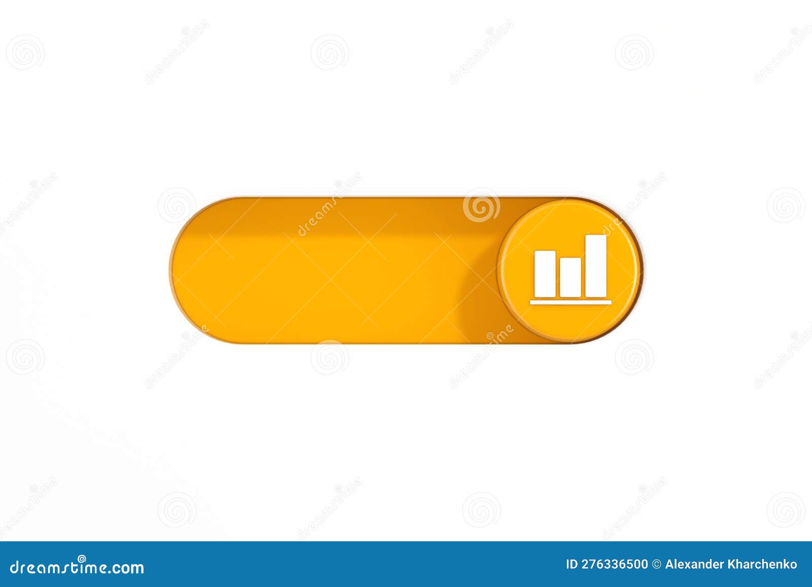Yellow Toggle Switch Slider with Increase Arrow and Bar Chart Graph ...