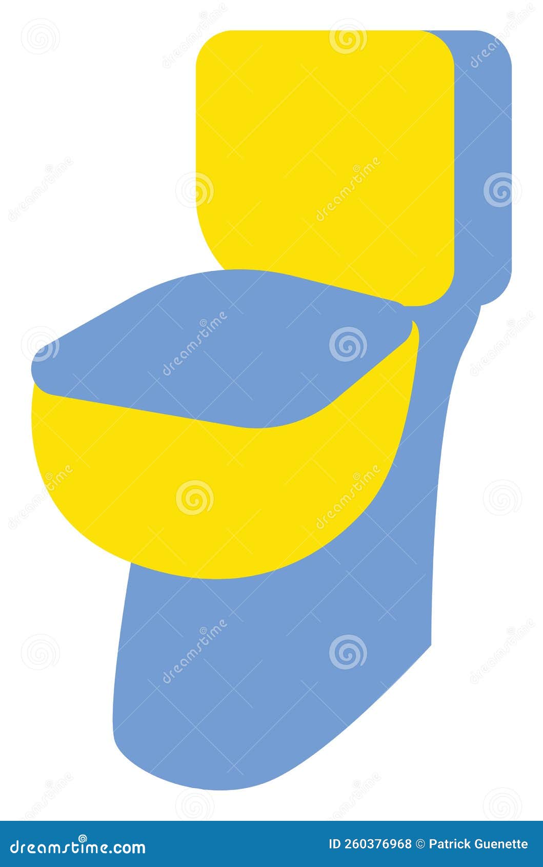 Yellow toilet, icon stock vector. Illustration of liquid - 260376968