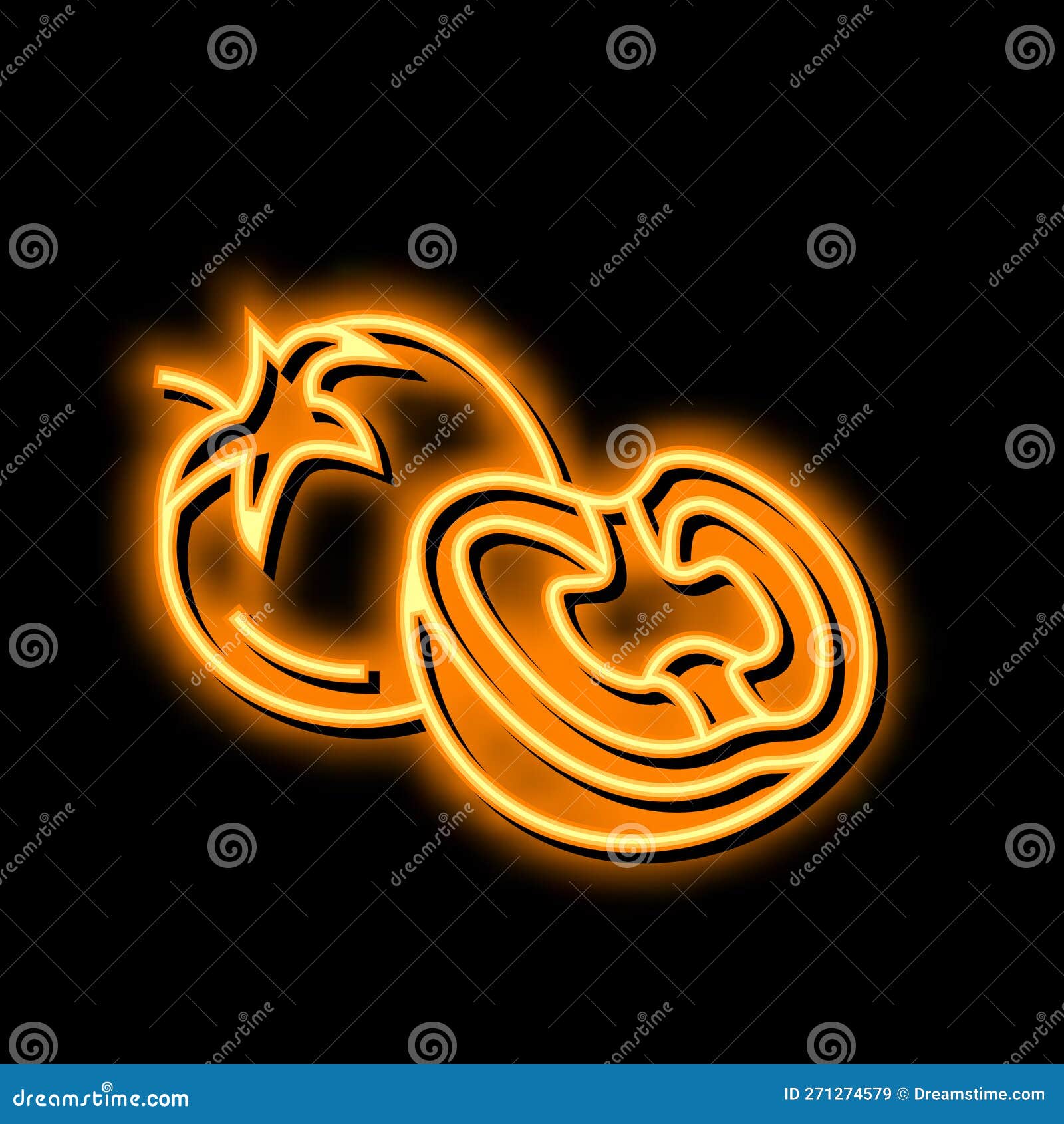 Yellow Tomato Neon Glow Icon Illustration Stock Vector - Illustration ...