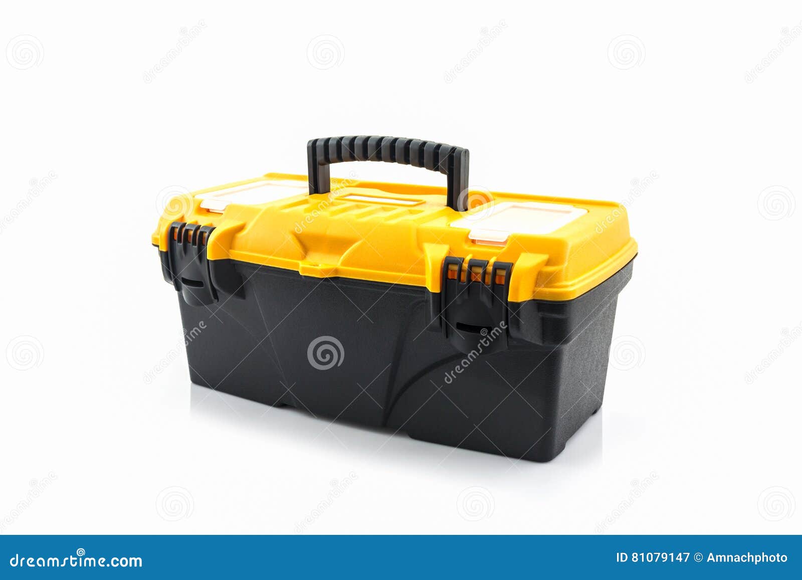 Yellow Tool Box, Plastic Tool Box. Stock Image - Image of factory ...