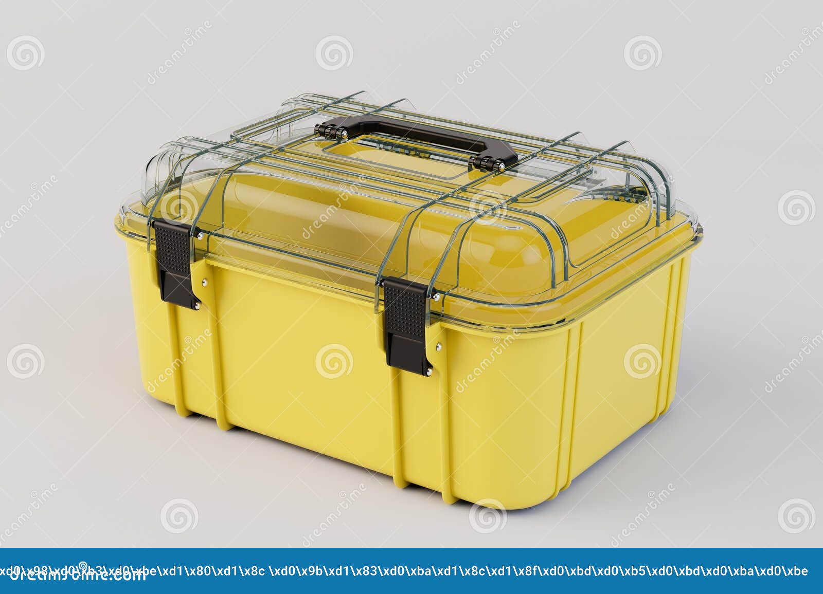 Yellow Tool Case on Pastel Background. 3d Render Stock Illustration ...