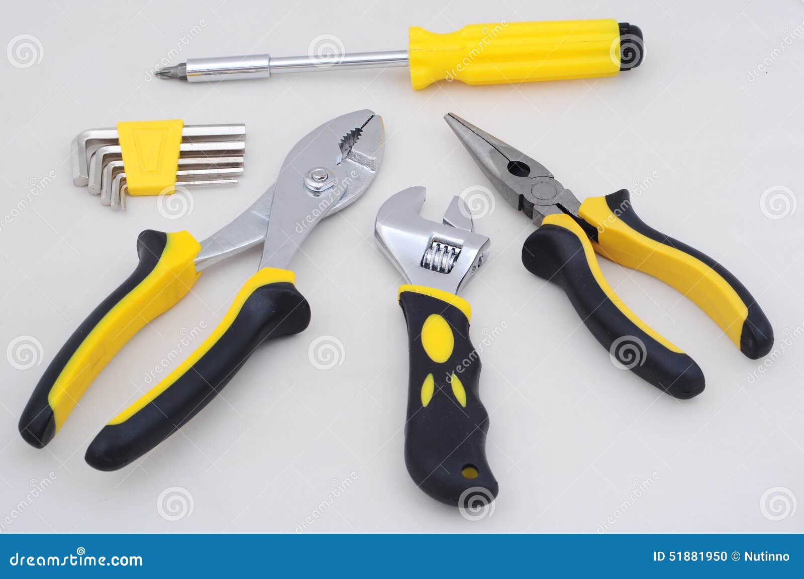 Yellow tools stock photo. Image of color, forceps, multiple - 51881950