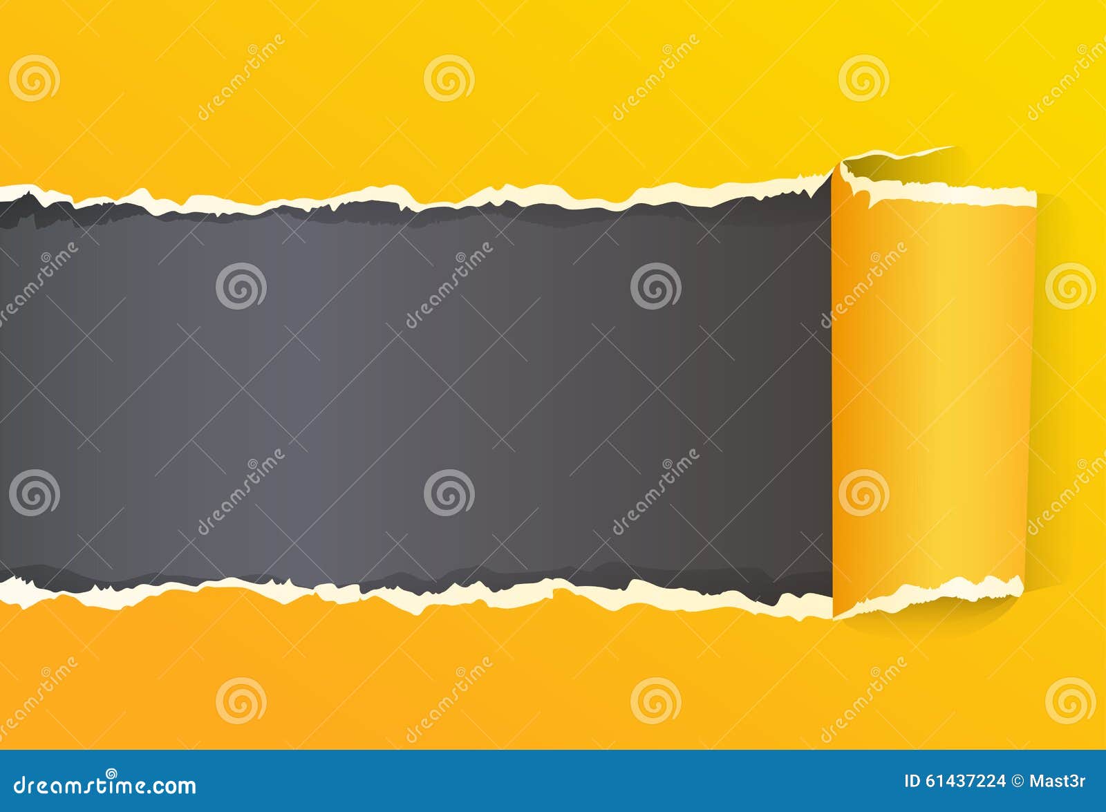 Yellow Torn Color Wrapped Paper with Copy Space Stock Vector ...