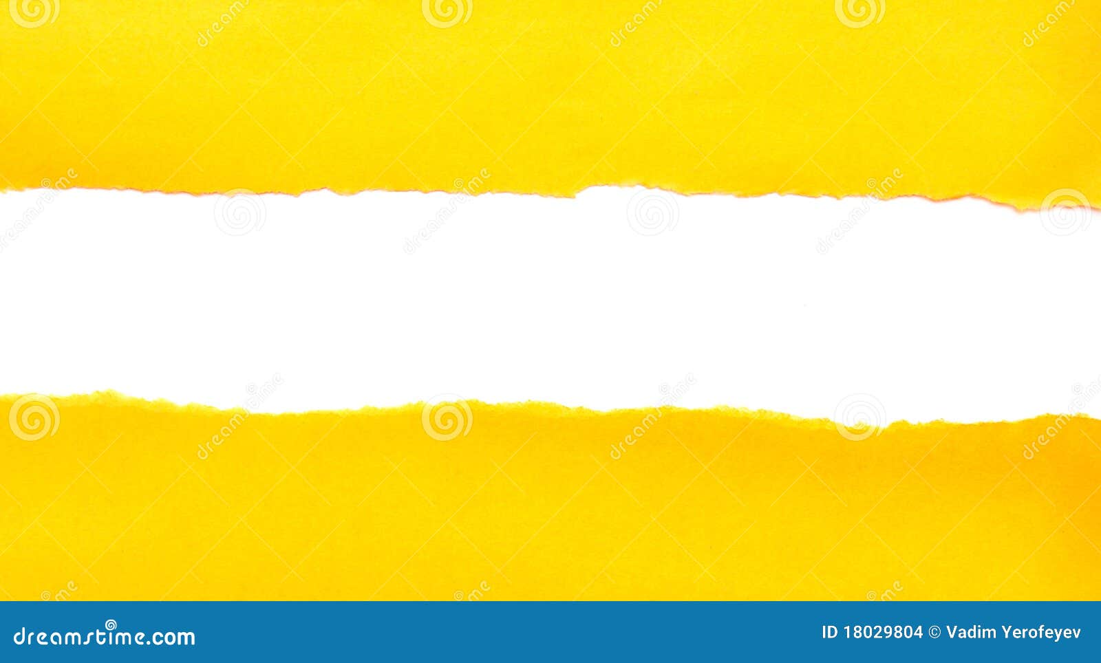 Yellow torn paper stock photo. Image of isolated, scroll - 18029804