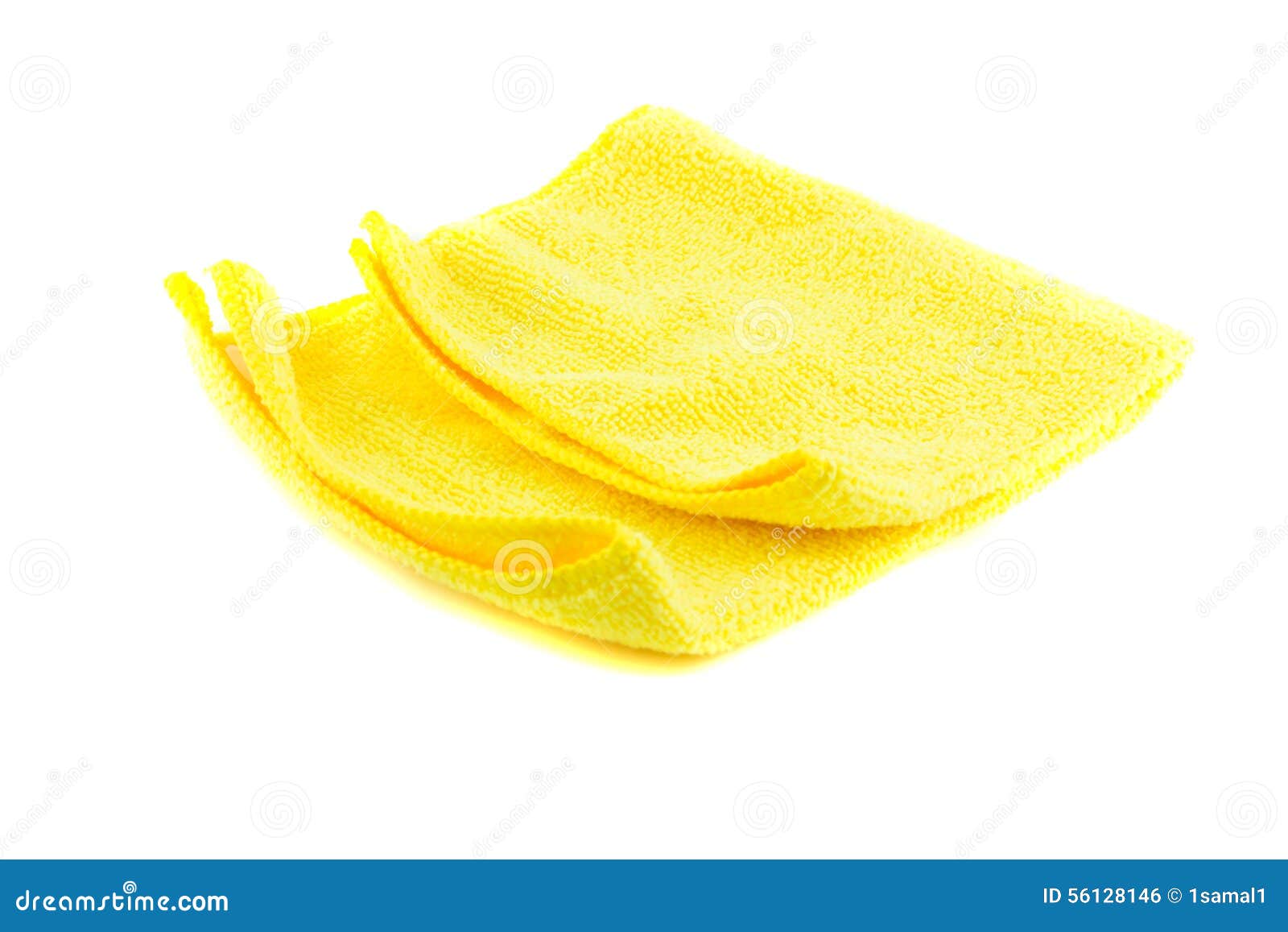 Yellow Towel Folded in the Shape of a Square Stock Photo - Image of ...
