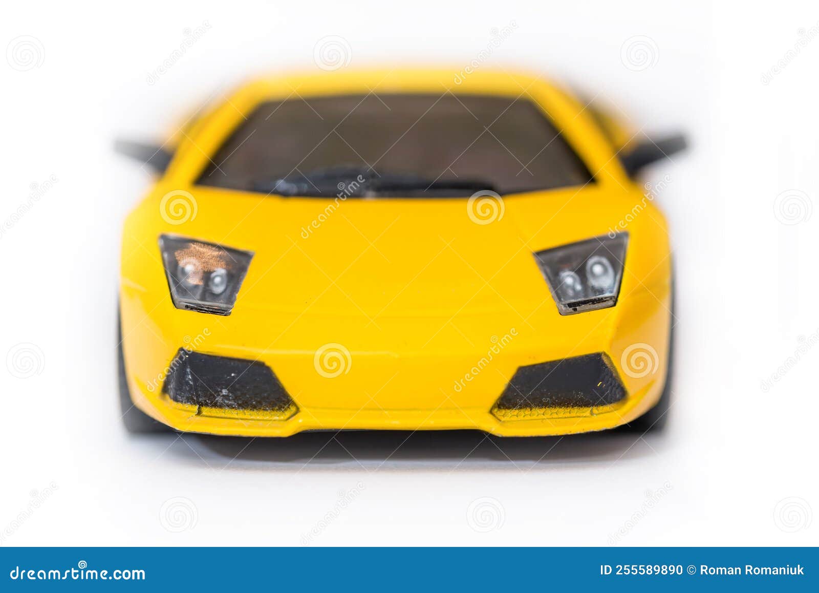 Yellow Toy Car Isolated White Stock Photo - Image of shiny, metallic ...