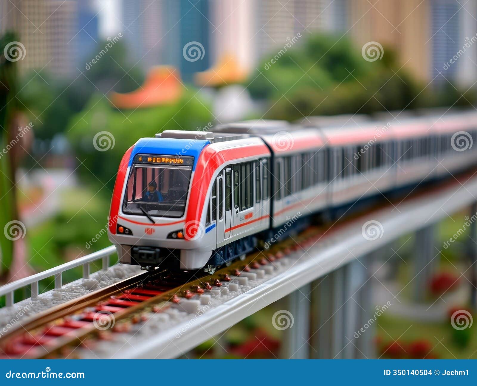 Yellow Toy Electric Train Moving on a Curved Track Stock Illustration ...
