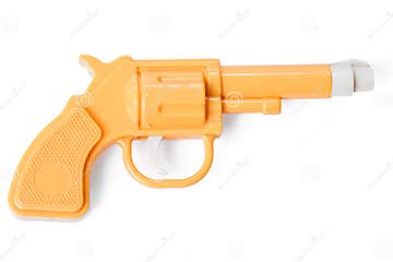 Yellow toy gun stock photo. Image of cutout, metal, barrel - 10624698