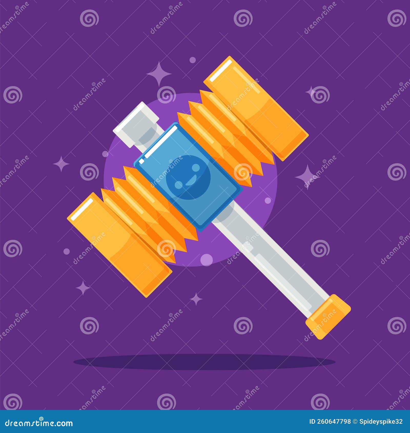 The Yellow Toy Hammer. Isolated Vector Illustration Stock Illustration ...