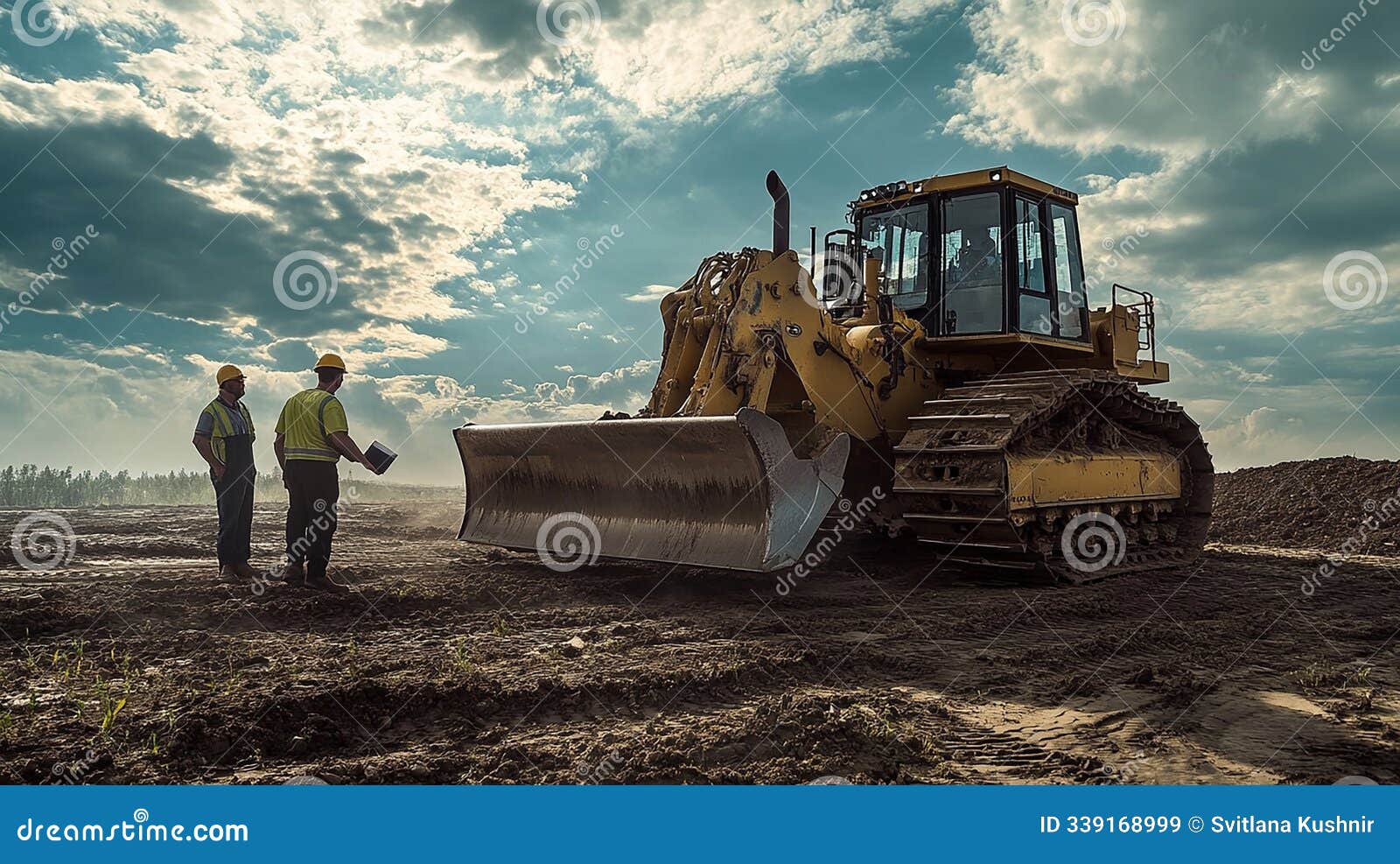 Tractor Bulldozer Cartoon Vehicle Vector Illustration | CartoonDealer ...