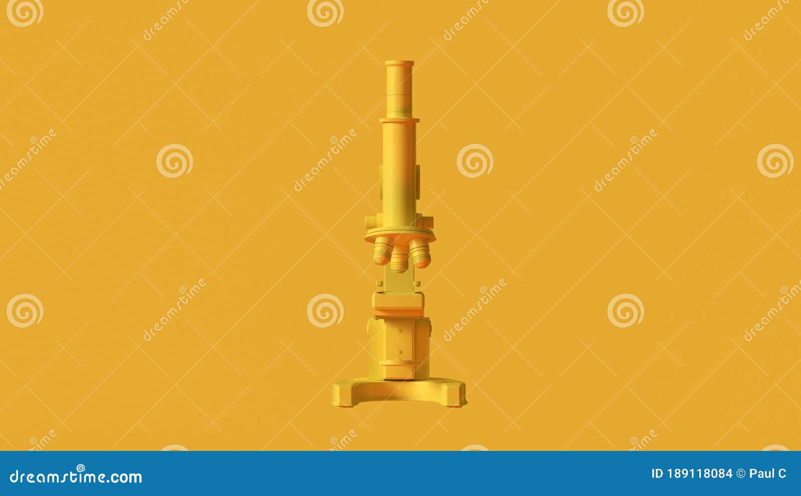 Yellow Traditional Microscope Stock Illustration - Illustration of ...