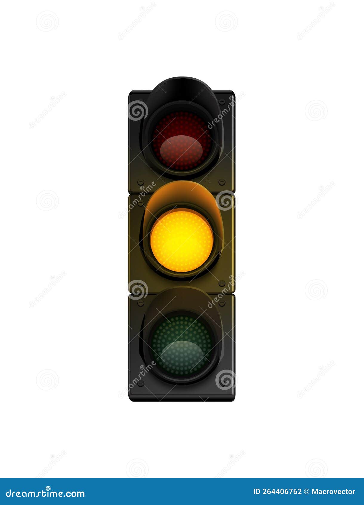 Yellow Traffic Light Composition Stock Vector - Illustration of symbol ...