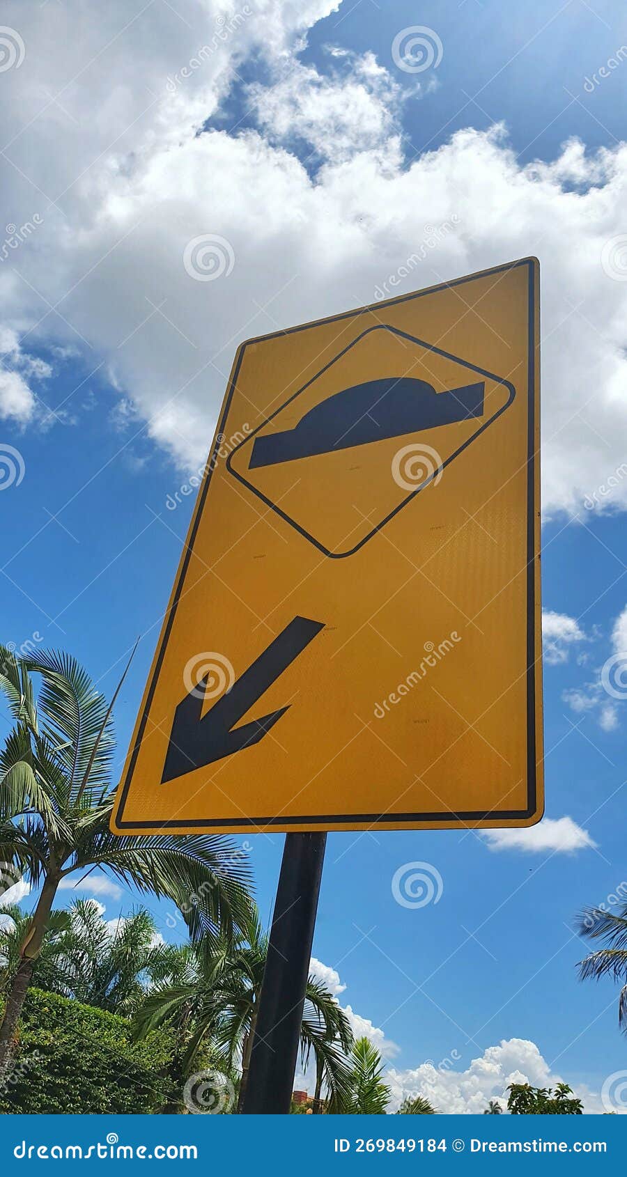 Yellow Traffic Sign, Bump Sign Stock Photo - Image of hump, triangle ...