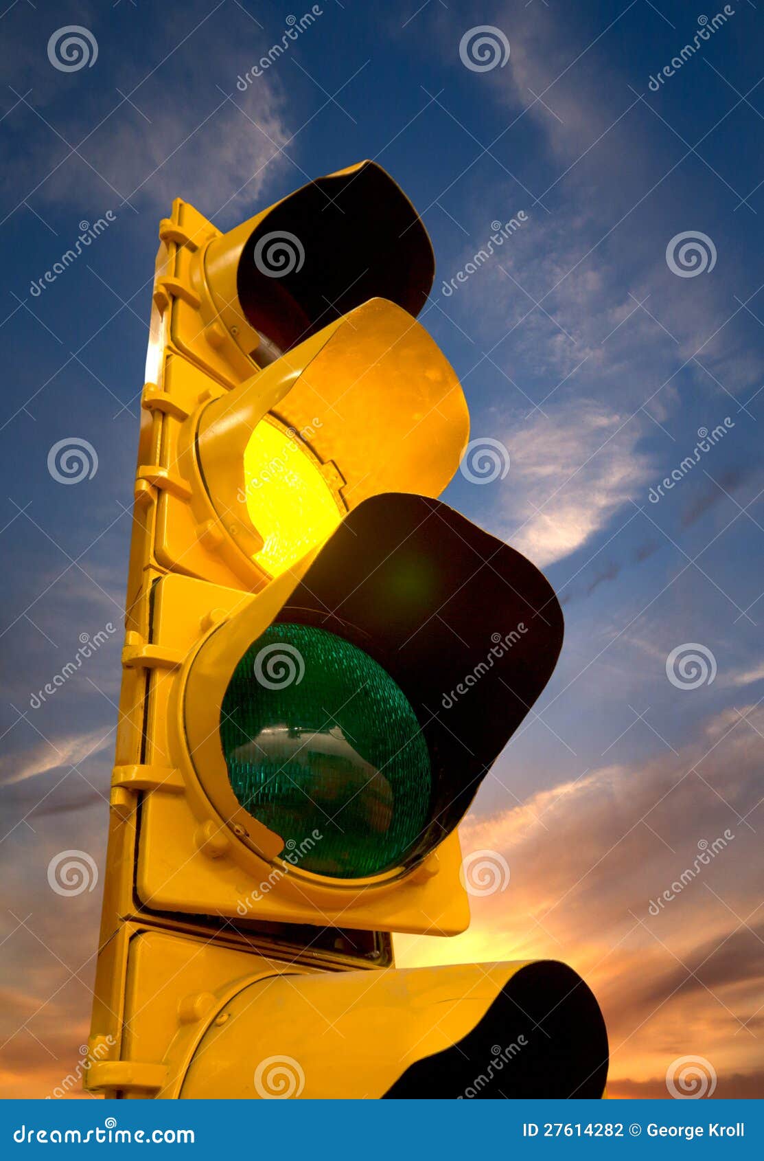 Yellow Traffic Light Signal