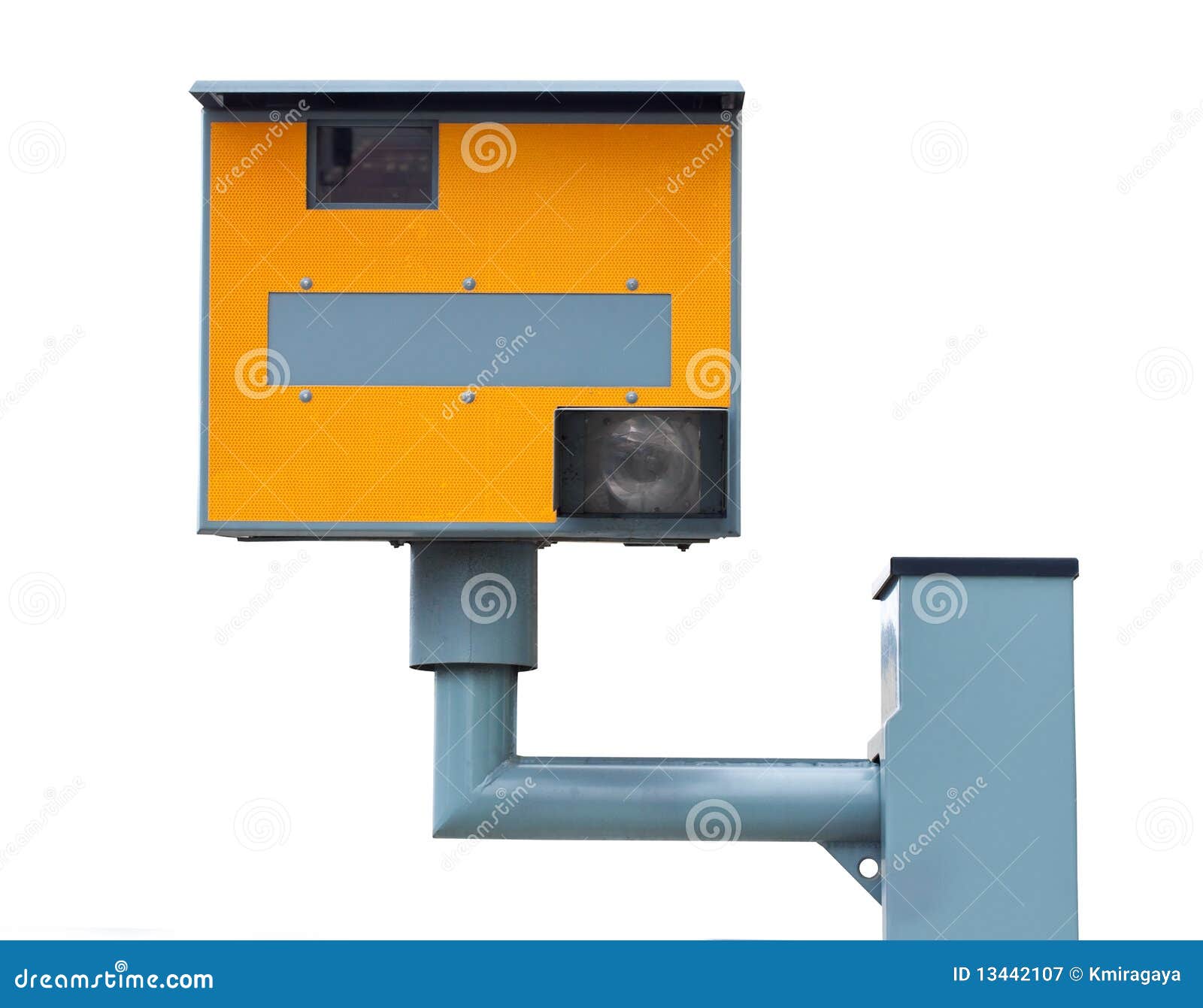 Yellow Traffic Speed Camera Isolated On White Stock Image - Image of ...