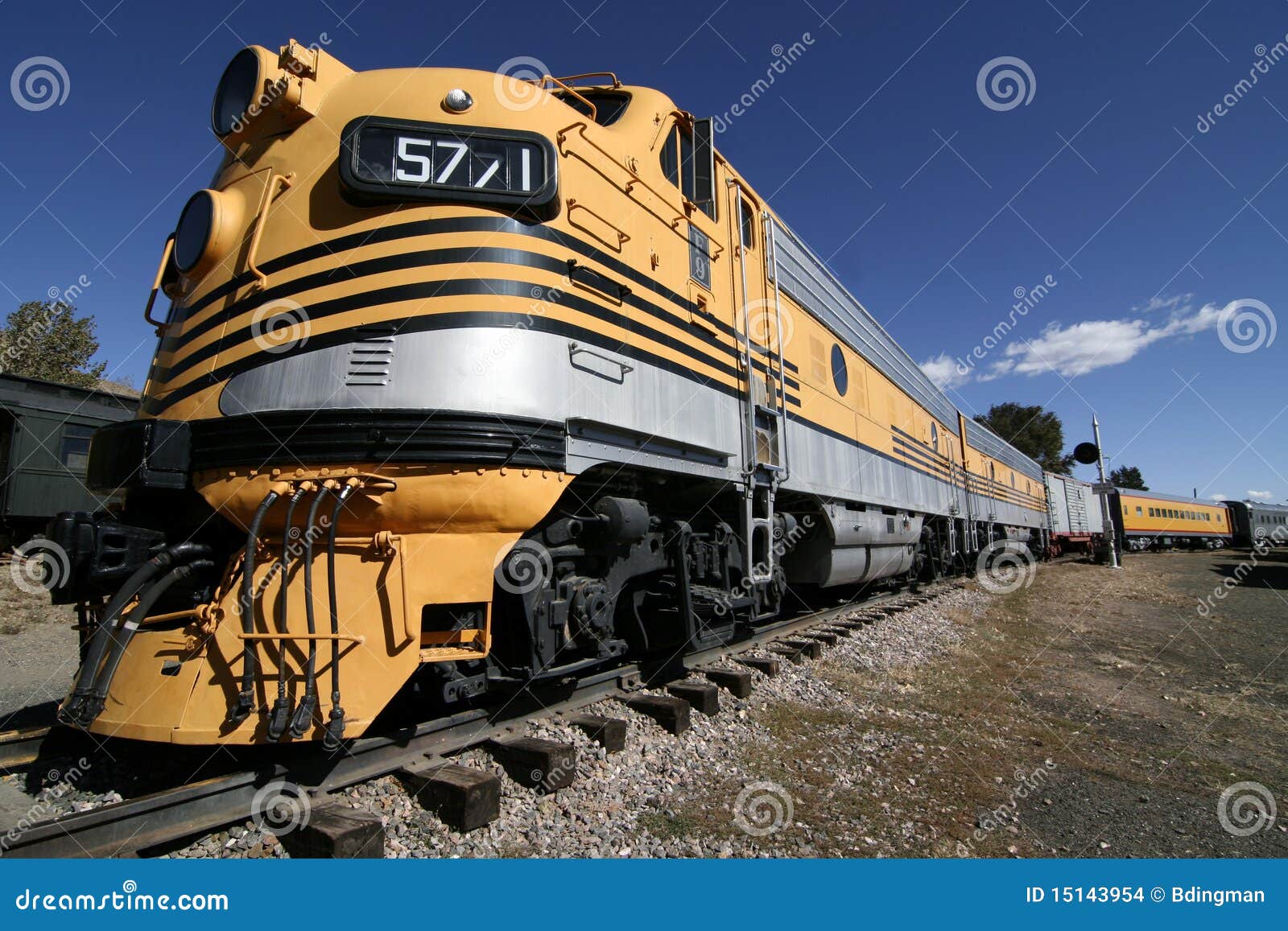 Yellow Train stock photo. Image of locomotive, engine - 15143954