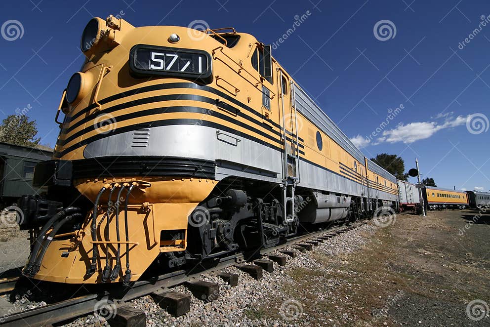 Yellow Train stock photo. Image of locomotive, engine - 15143954