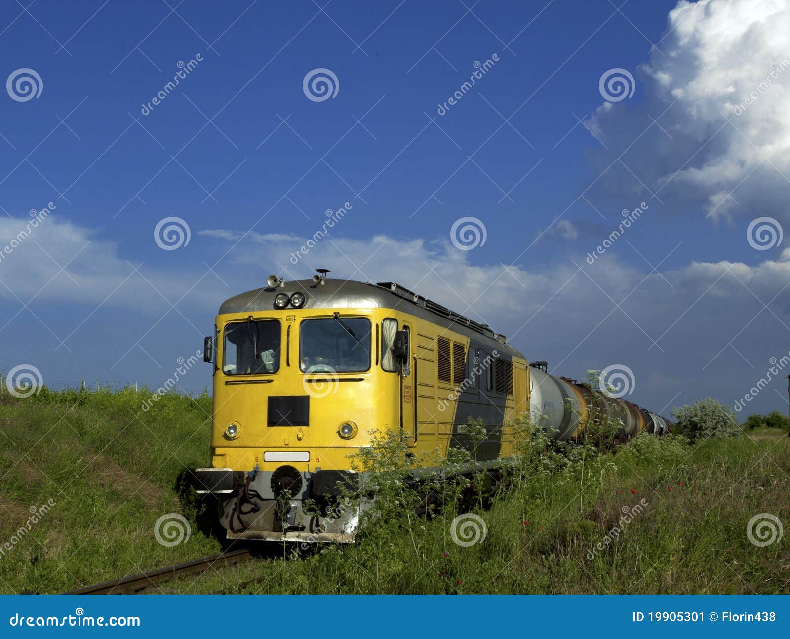 Yellow Train stock image. Image of railway, industry - 19905301