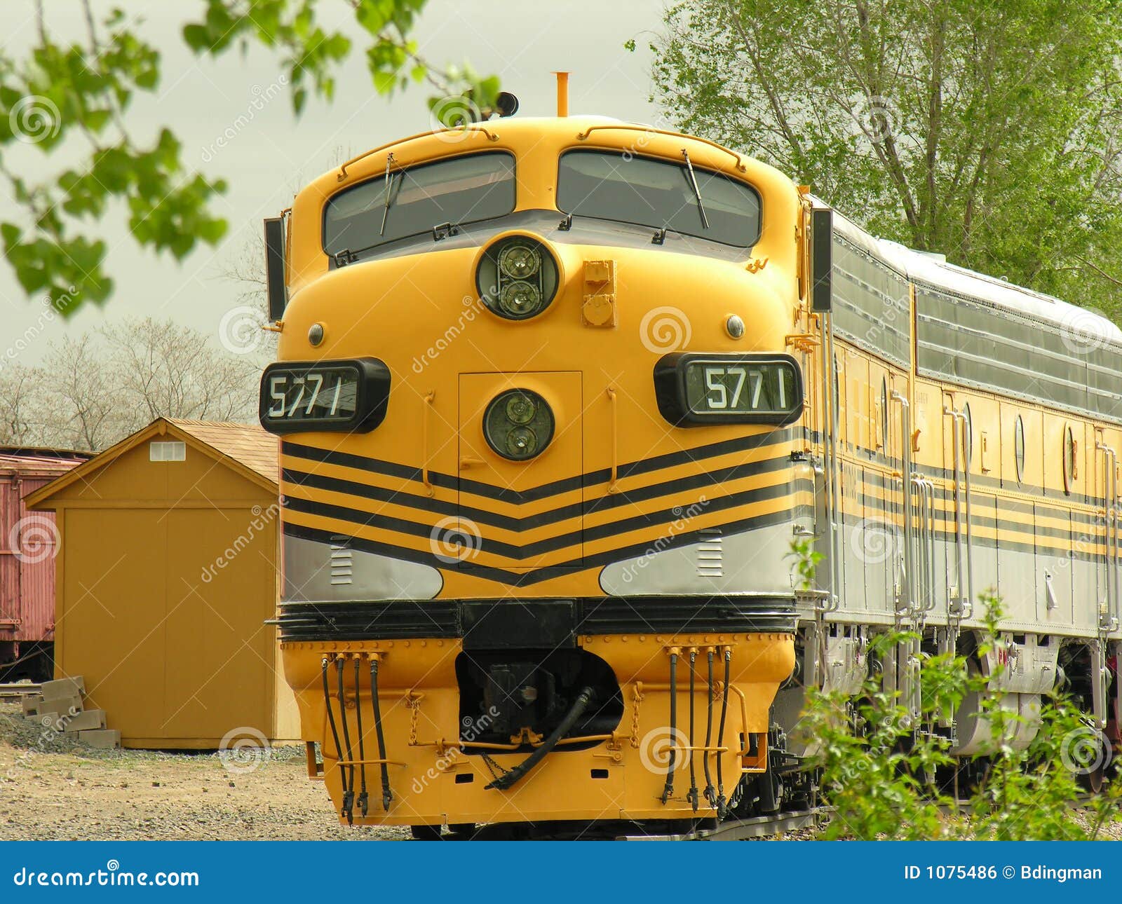 Yellow Train #2 stock photo. Image of santa, shipping - 1075486