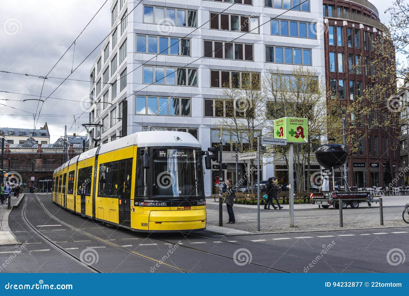 Yellow Tram in Berlin, Germany Editorial Photography - Image of service ...