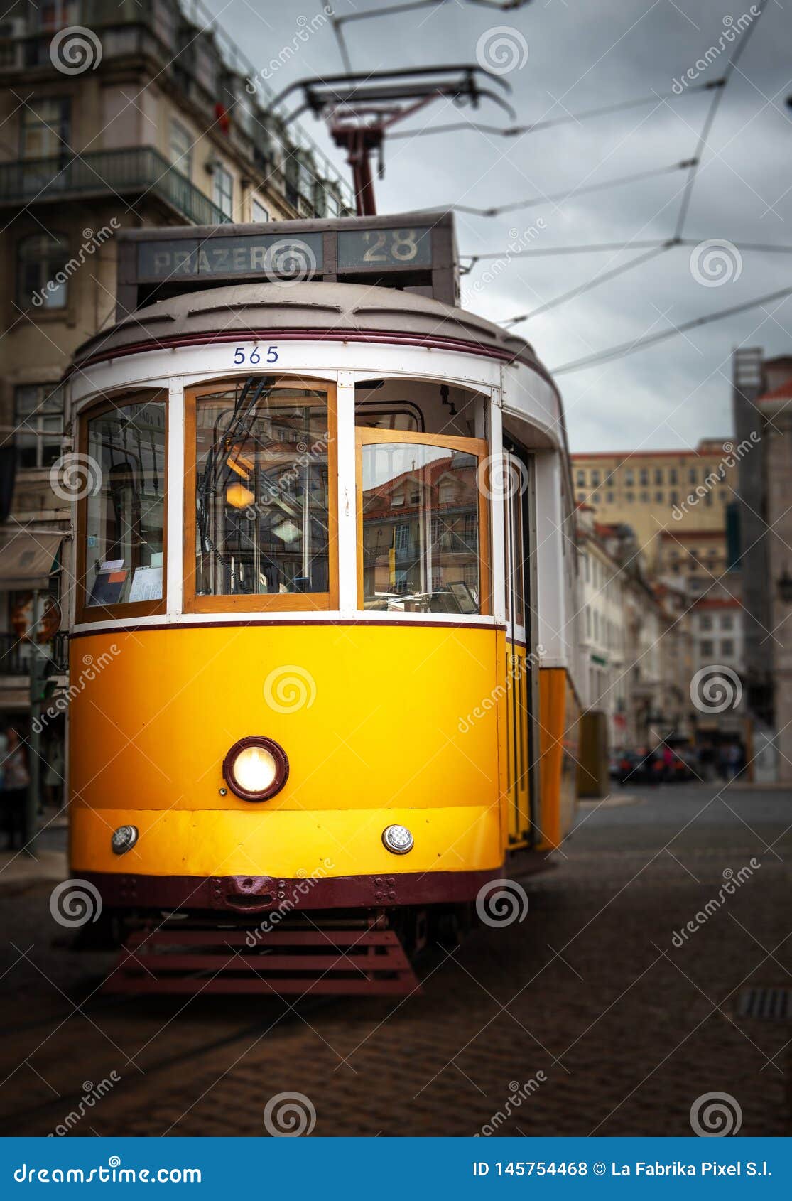 Yellow tram editorial stock photo. Image of traditional - 145754468