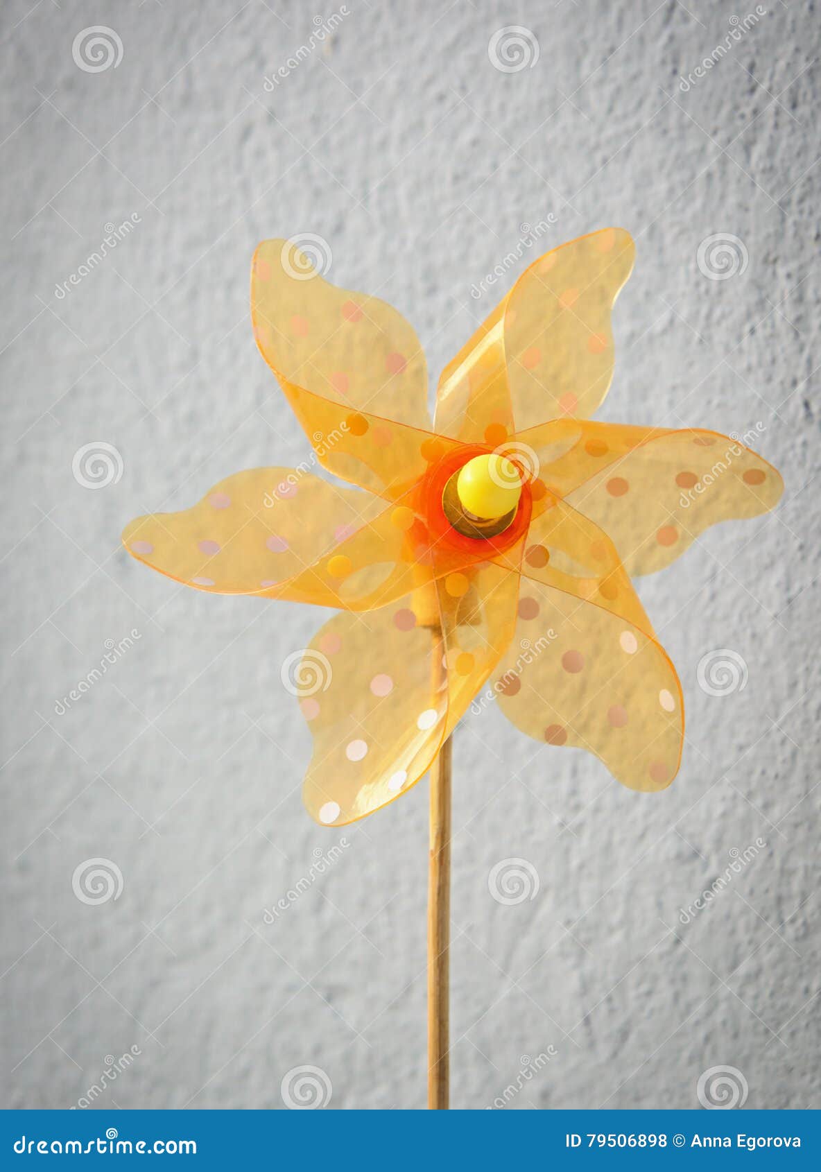 Yellow Transparent Pinwheel Stock Photo - Image of blowing, defocused ...
