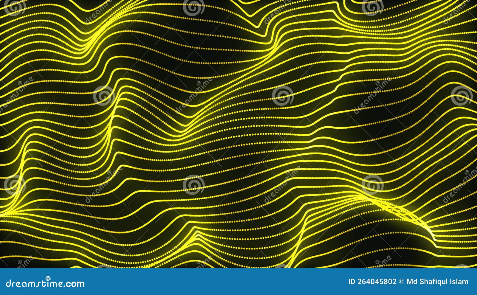 Yellow Mir Wave Background. Creative Digital Wave Texture. Stock ...