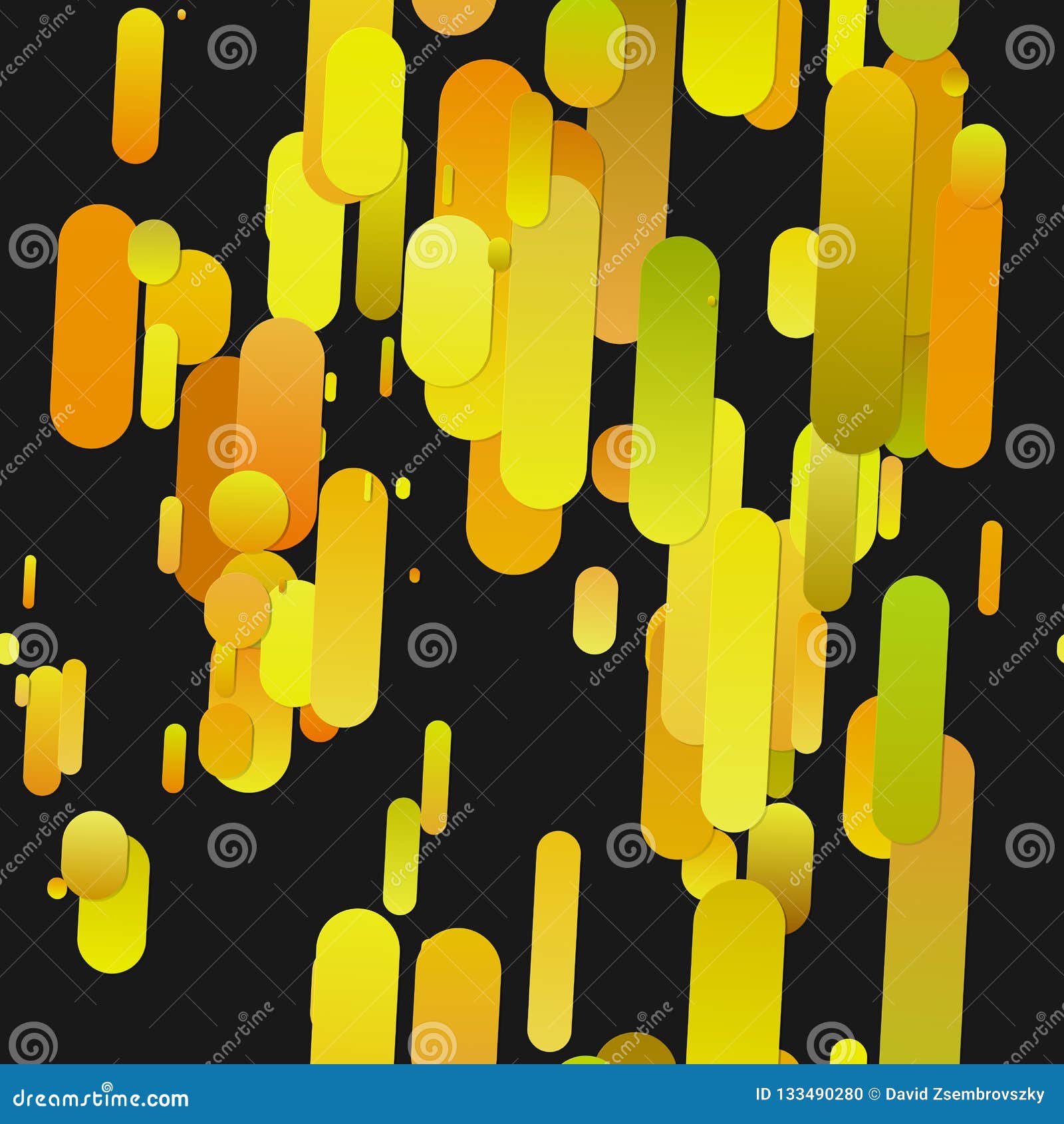 Yellow Trendy Gradient Background with Seamless Rounded Stripe Pattern ...