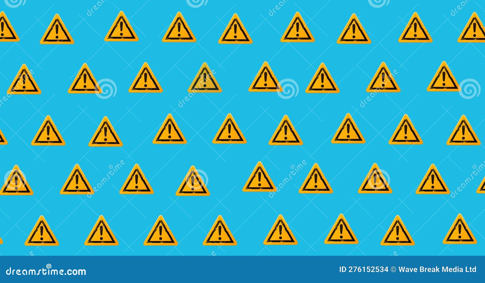 Yellow Triangle Attention Warning Signs with Black Exclamation Marks ...