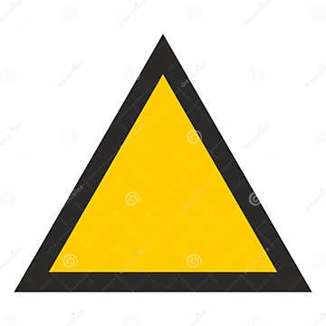 Yellow Triangle Blank, Warning Symbol. Empty Surface Stock Vector ...