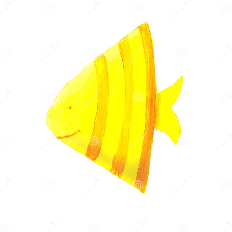 Yellow triangle fish stock illustration. Illustration of colorful - 7087913