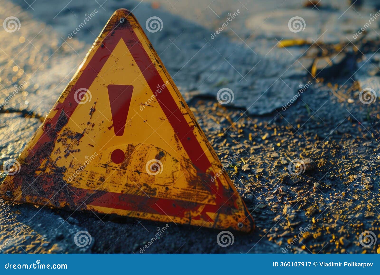 A Yellow Triangle with a Red Exclamation Mark, Caution Symbol. Suitable ...