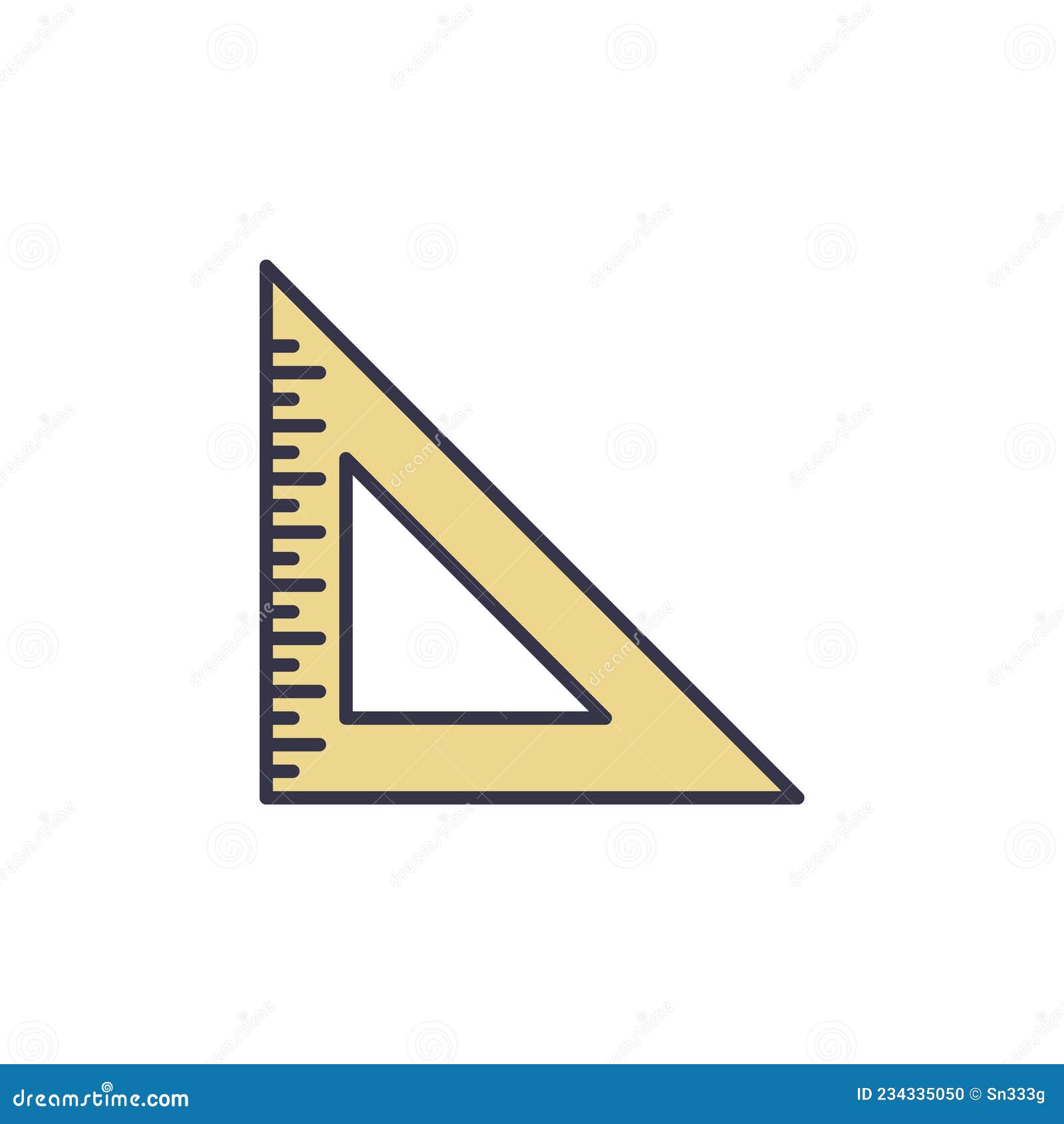 Yellow Triangle Ruler Vector Concept Icon or Logo Stock Vector ...