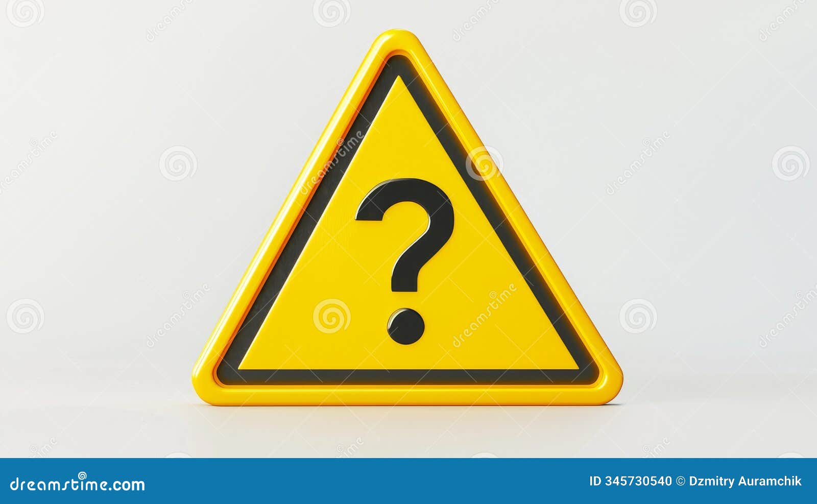 Yellow Triangle Sign with a Black Exclamation Mark Isolated on White ...