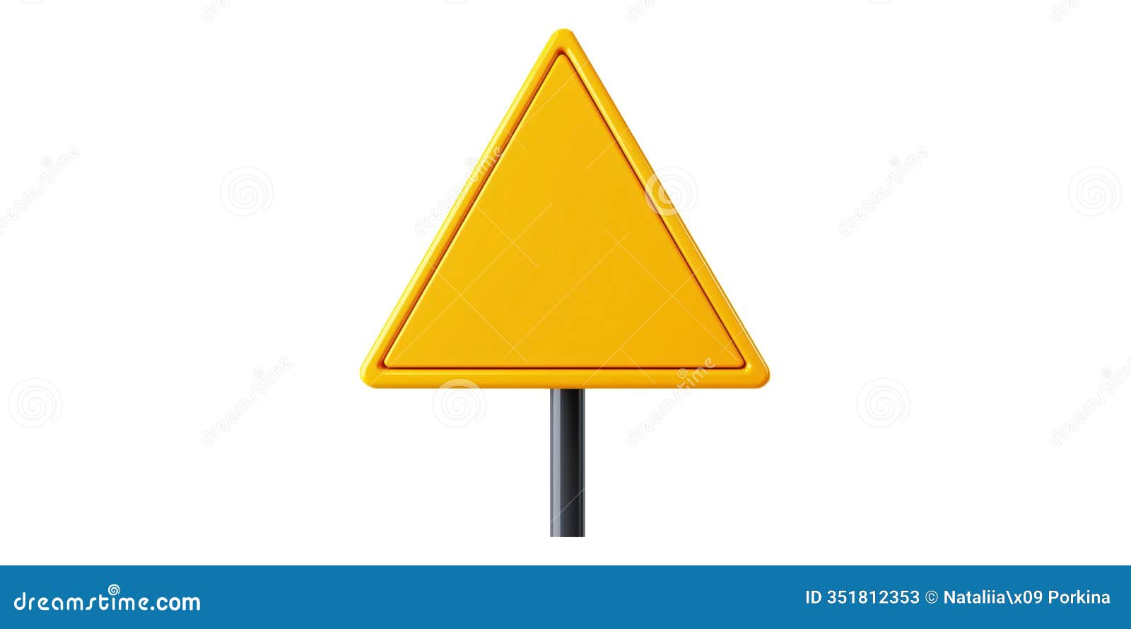 Yellow Triangle Warning Sign Isolated on Transparent Background Stock ...