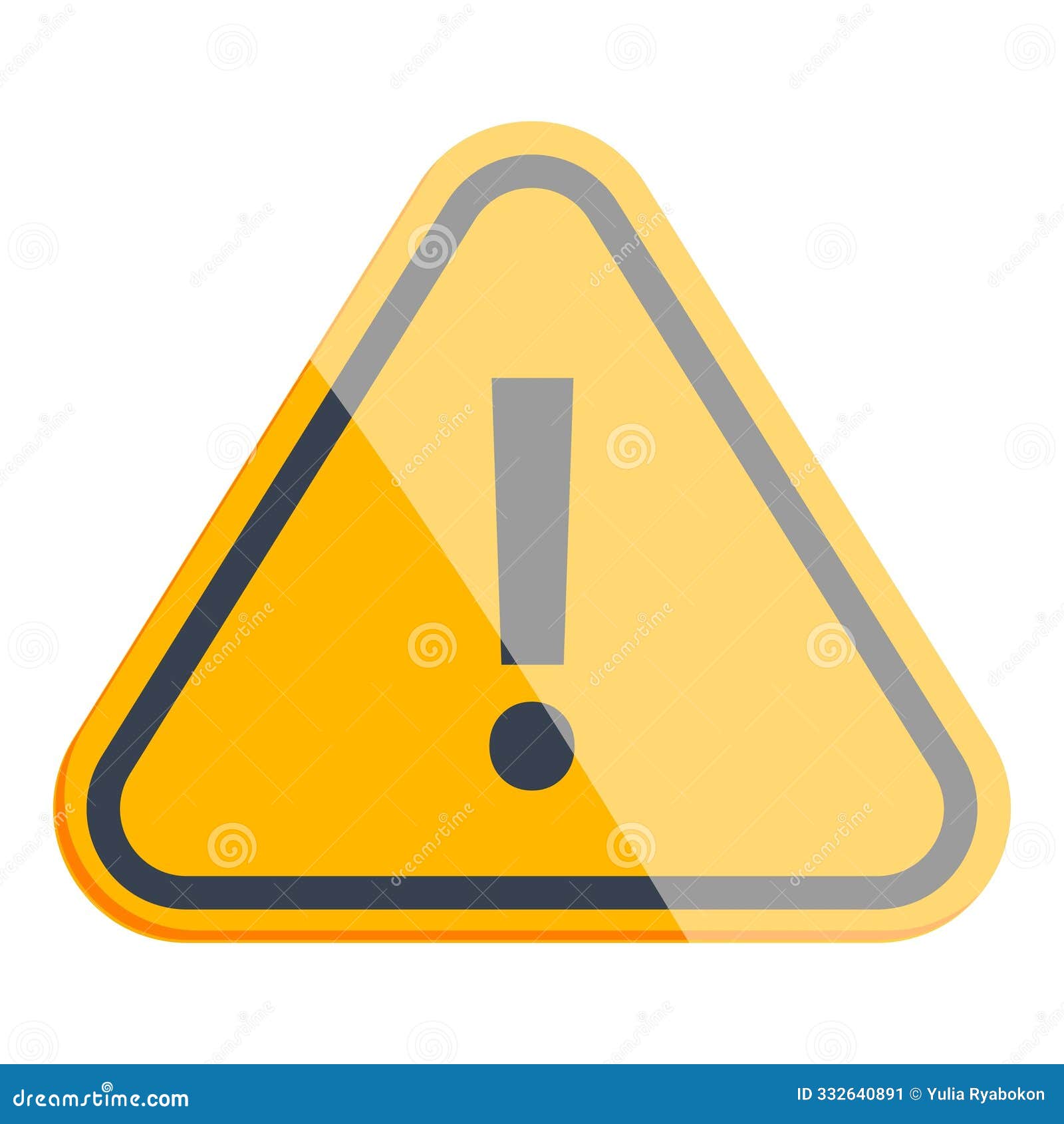 Yellow Triangle Warning Sign Showing Danger Alert Stock Illustration ...