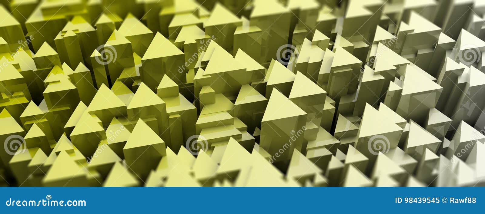 Yellow Triangles Abstract Background. 3d Illustration Stock ...
