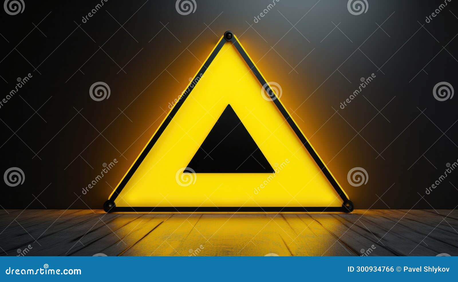 Yellow Triangular Sign. Grungy Style Danger Sign with Skull and Cross ...
