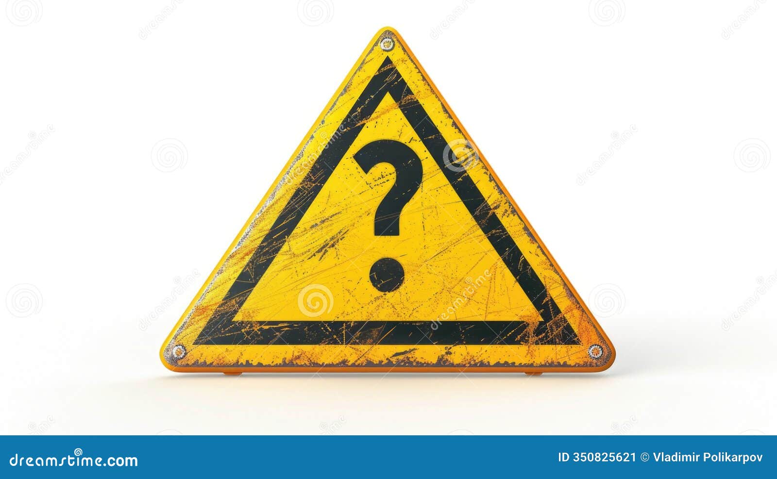 A Yellow Triangular Sign with a Question Mark on it. Can Be Used for ...