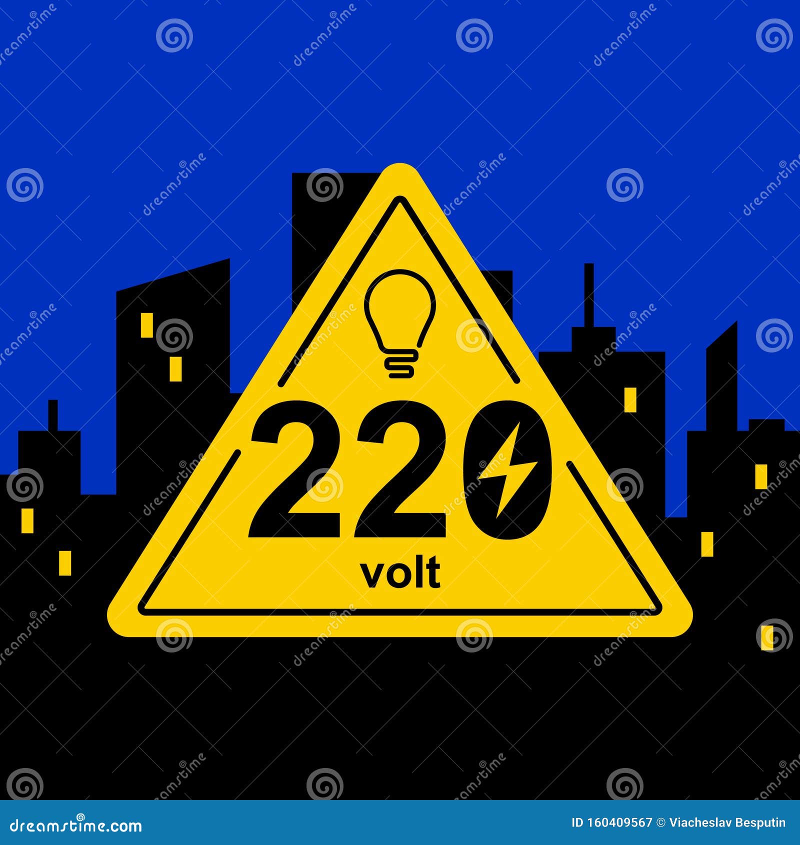 Caution 460 Volts Symbol Sign, Vector Illustration, Isolate On White ...