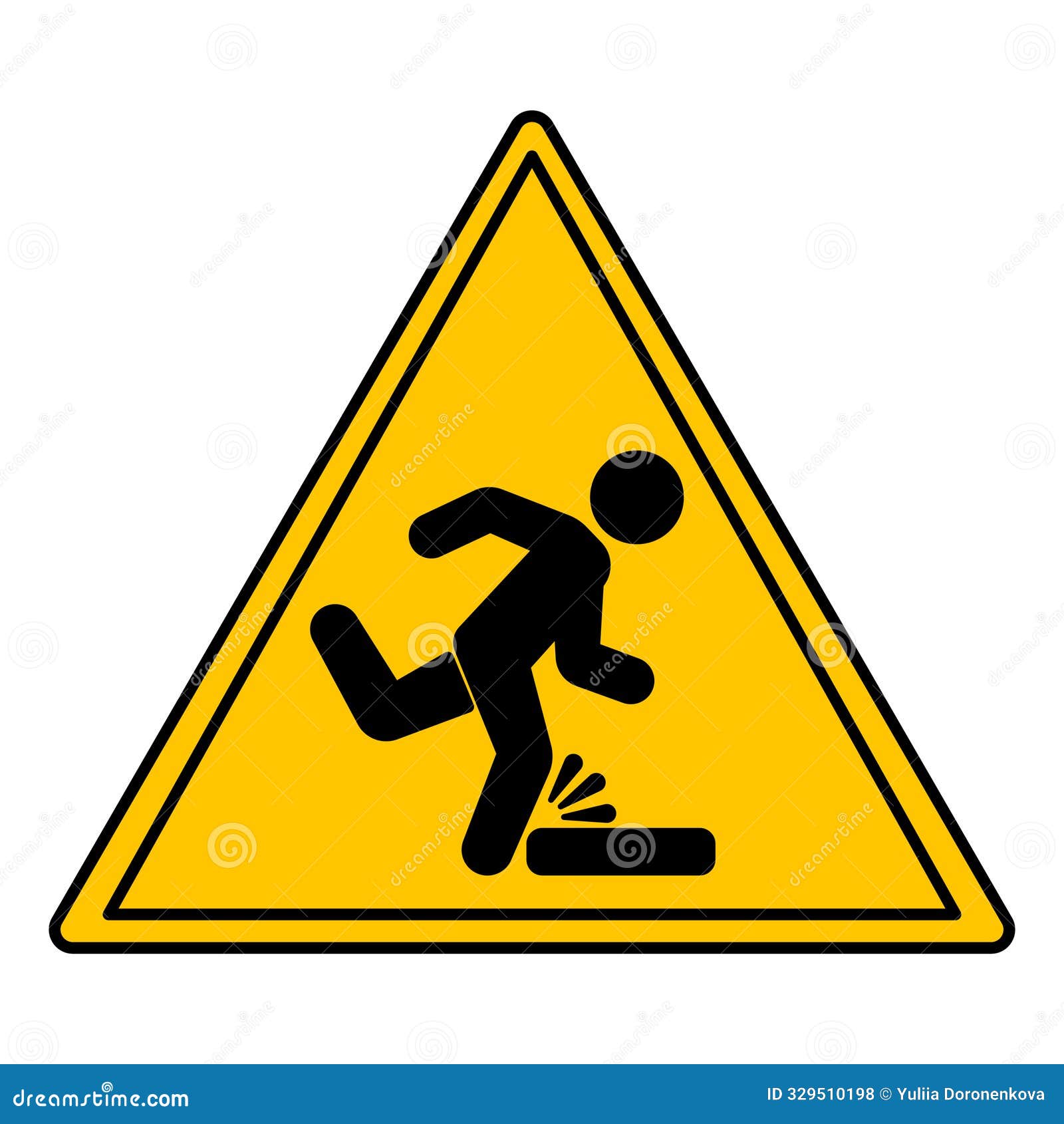 Yellow Tripping Hazard Sign Stock Vector - Illustration of accident ...