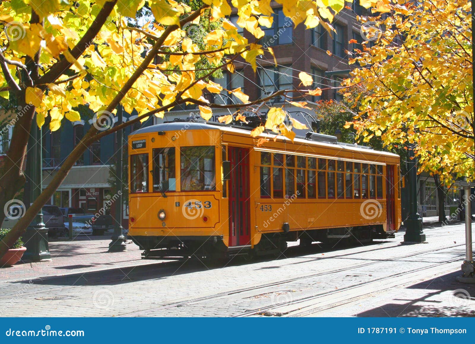 Yellow Trolley editorial photo. Image of retro, downtown - 1787191